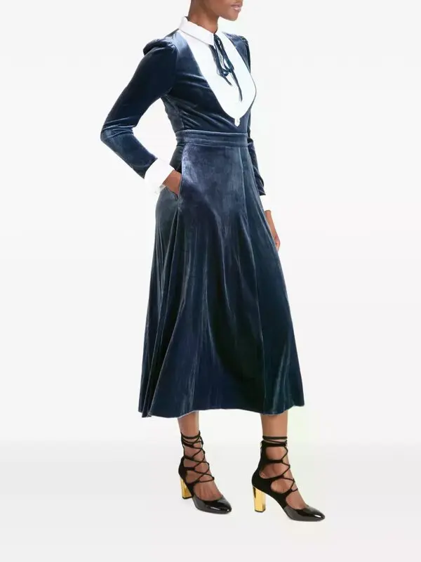 TEMPERLEY LONDON Midi Pompidou Dress - Blue