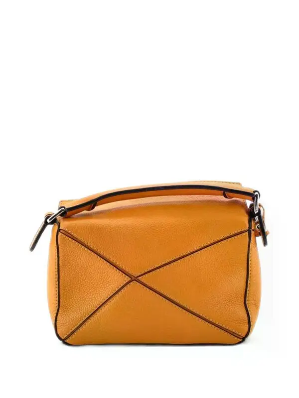 Loewe Puzzle Bag Leather Mini Crossbody Bag - Brown