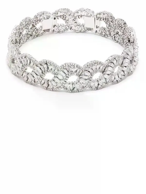 SWAROVSKI Hyperbola Wave Crystal Choker - Silver