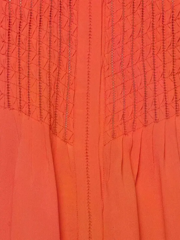 Oscar De La Renta Pintuck Short-sleeve Blouse - Pink
