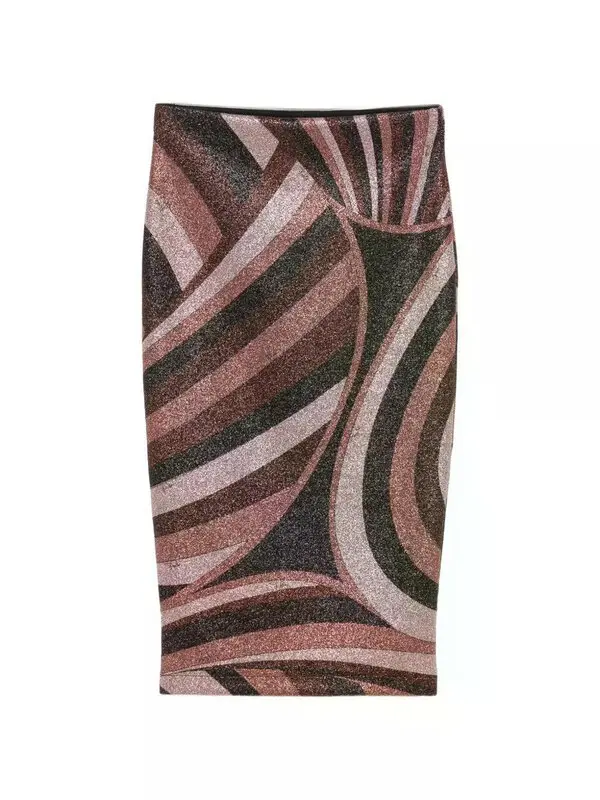 Emilio Pucci Iride-print Glittered Midi Skirt