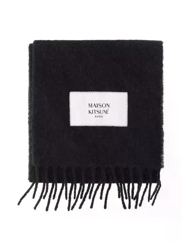 Maison Kitsuné Fringed Alpaca-blend Scarf