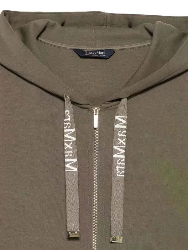 Max Mara Logo-drawstring Zip-up Hoodie