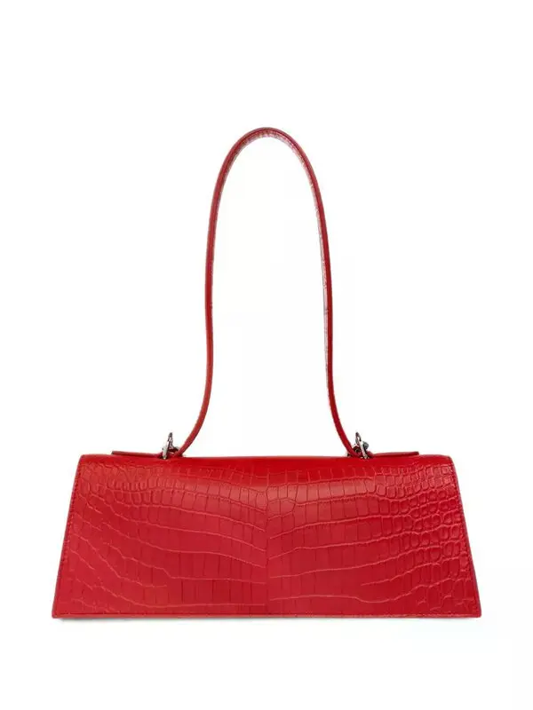 Alexander McQueen Jewelled Croc-embossed Leather Shoulder Bag