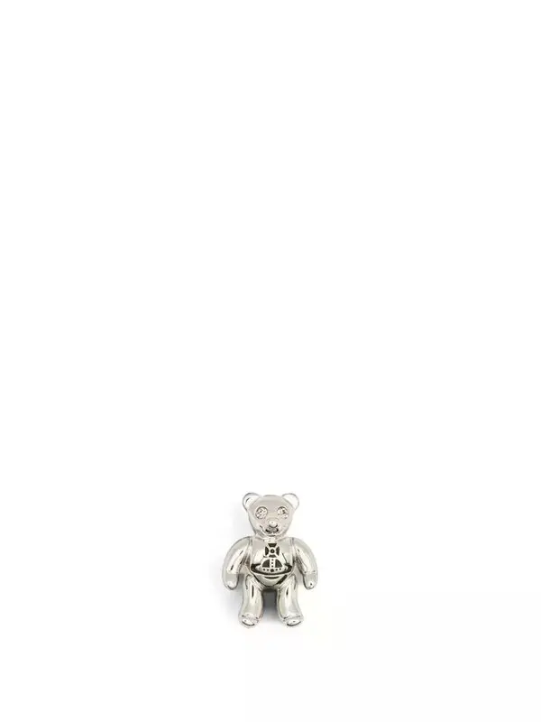VIVIENNE WESTWOOD Ruby Teddy Bear Earrings - Silver