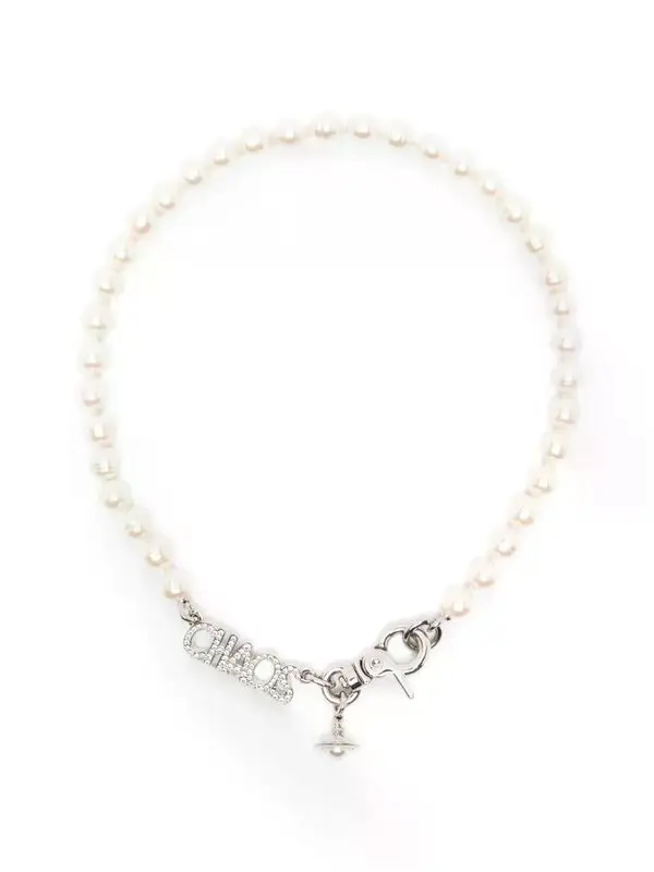 VIVIENNE WESTWOOD Chaos Orb Pearl Necklace - Neutrals