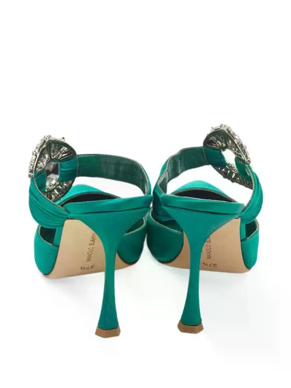 Manolo Blahnik Crystal-embellished Mules