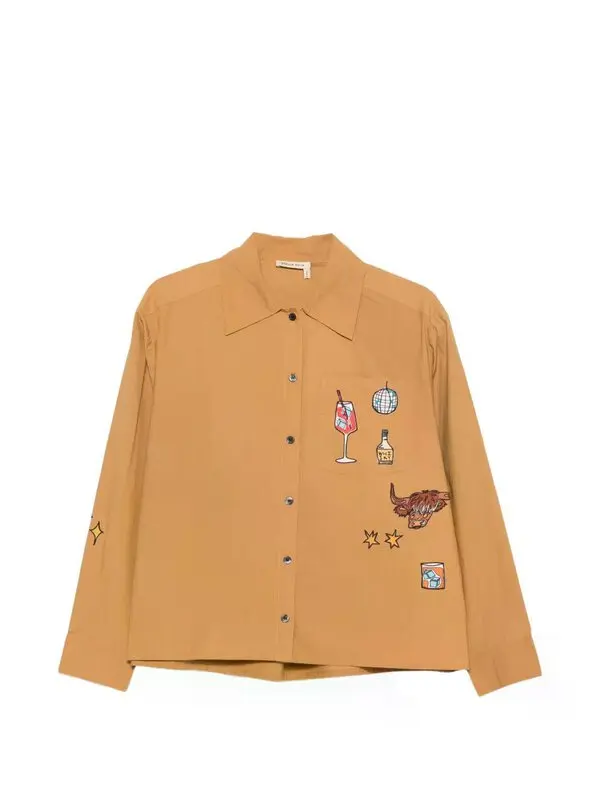 STELLA NOVA Embroidered Chest-pocket Shirt