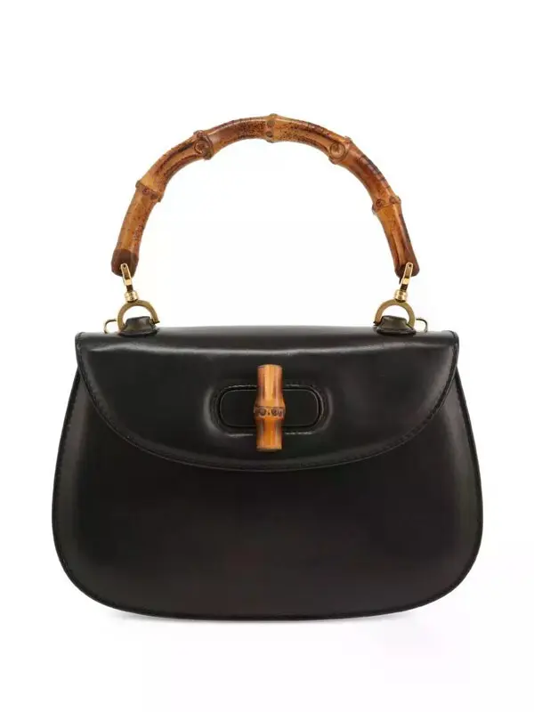 Gucci 2000s Bamboo Tote Bag - Black