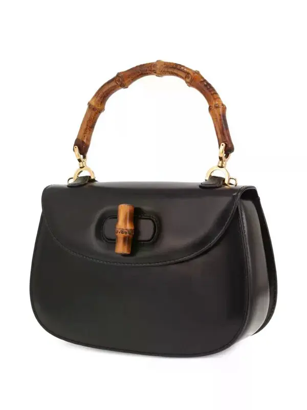 Gucci 2000s Bamboo Tote Bag - Black