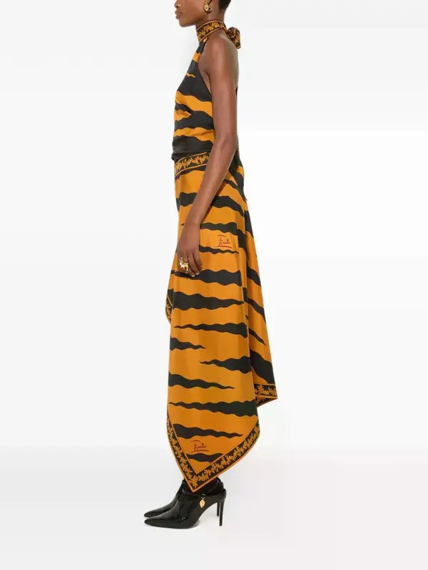 Emilio Pucci Fiamme-print Halter Top