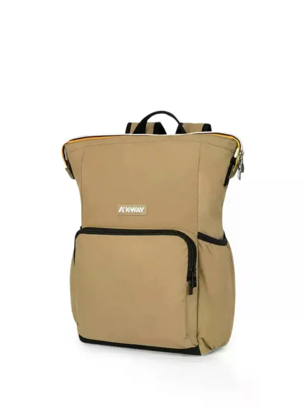 K-WAY Maizy Logo-patch Backpack - Brown