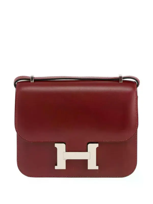Hermès 2025 Mini Constance Leather Cross Body Bag - Red