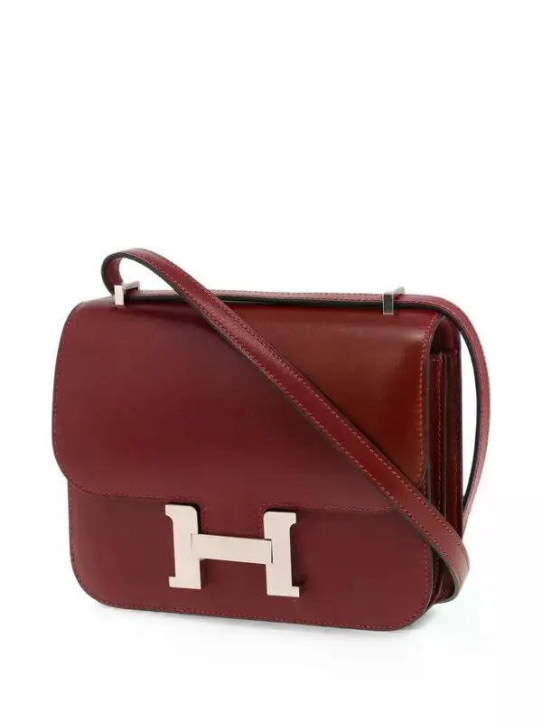 Hermès 2025 Mini Constance Leather Cross Body Bag - Red