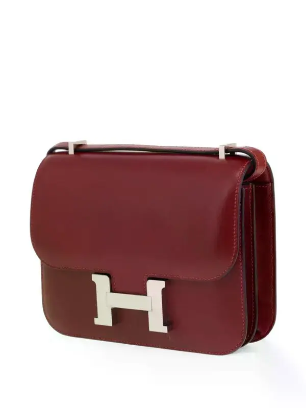 Hermès 2025 Mini Constance Leather Cross Body Bag - Red