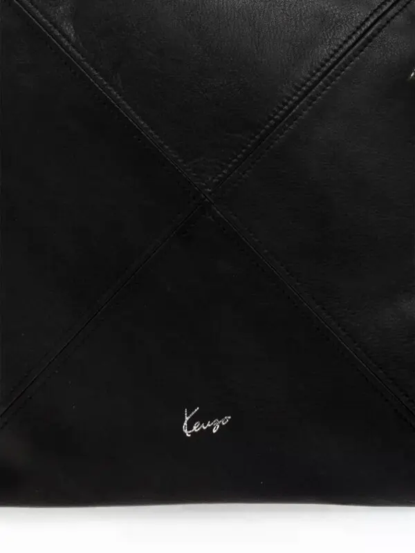Kenzo Kite Logo-print Leather Tote Bag