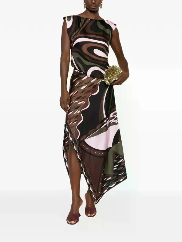Emilio Pucci Dune Print Silk Skirt