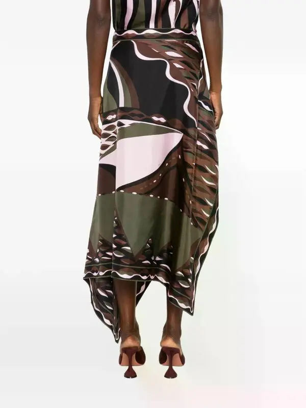 Emilio Pucci Dune Print Silk Skirt