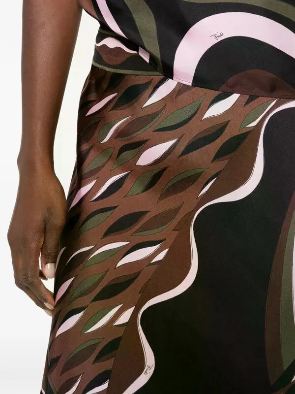 Emilio Pucci Dune Print Silk Skirt