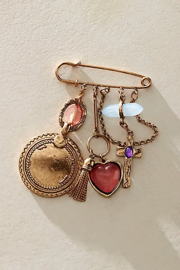 Free People Carry On Dangle Pin At - Gold