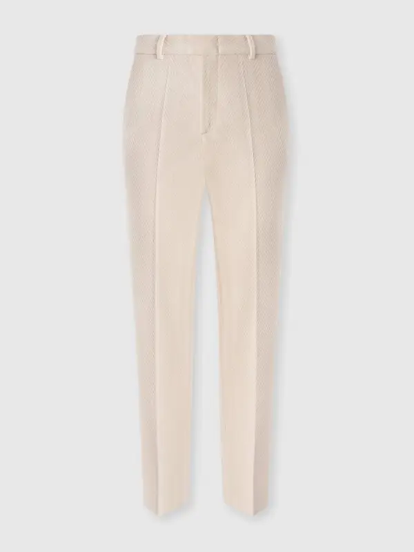 Missoni Classic Trousers In Cotton And Viscose With Tone-on-tone Zigzag Pattern