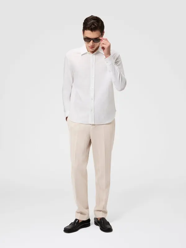 Missoni Classic Trousers In Cotton And Viscose With Tone-on-tone Zigzag Pattern