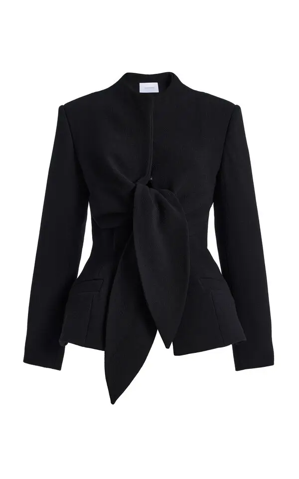 HARITHAND Exclusive Tied Double Crepe Jacket