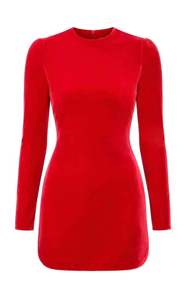 Alaïa Cinched Velvet Mini Dress