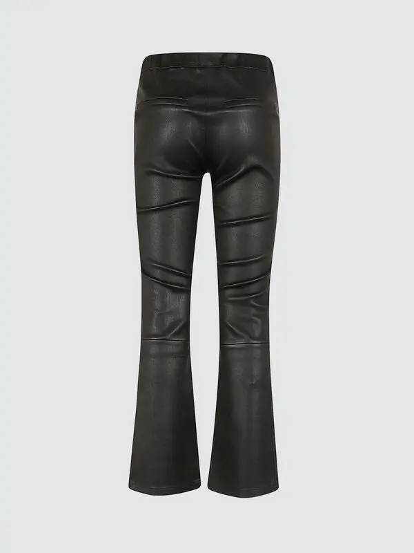 ARMA Mid-rise Flared Pants In Lambskin Leather With Welt Pockets