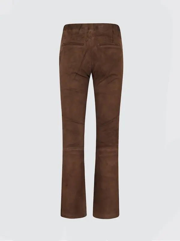 ARMA High-waisted Skinny Pants In Suede Lambskin With Back Welt Pockets
