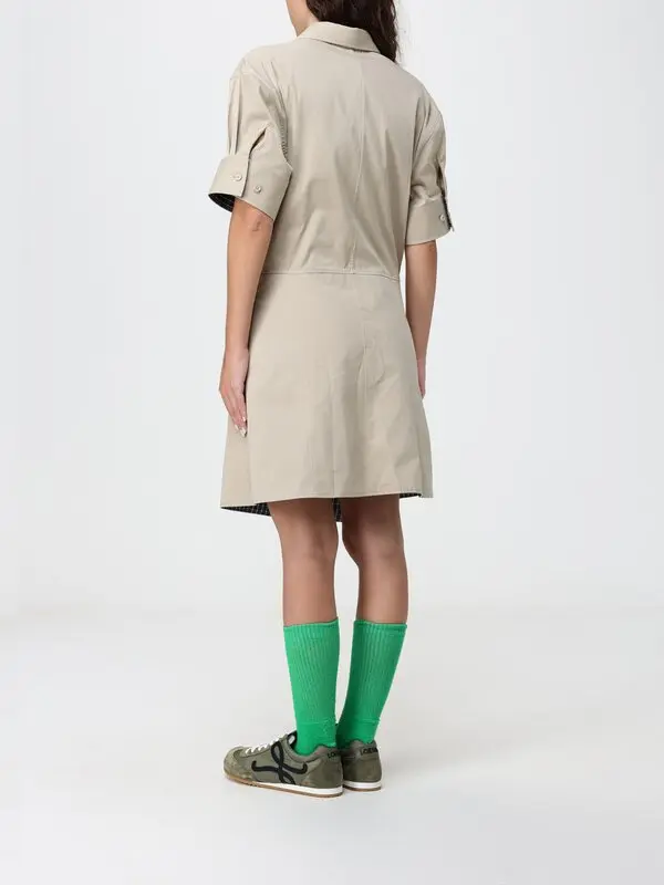 Loewe Cotton And Silk Blend Mini Wrap Chemisier Dress