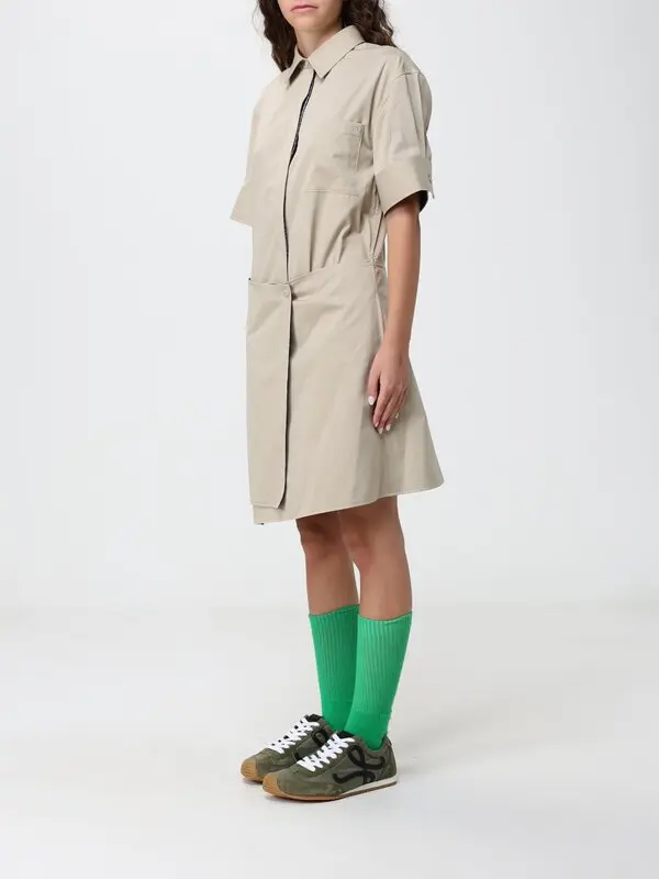 Loewe Cotton And Silk Blend Mini Wrap Chemisier Dress