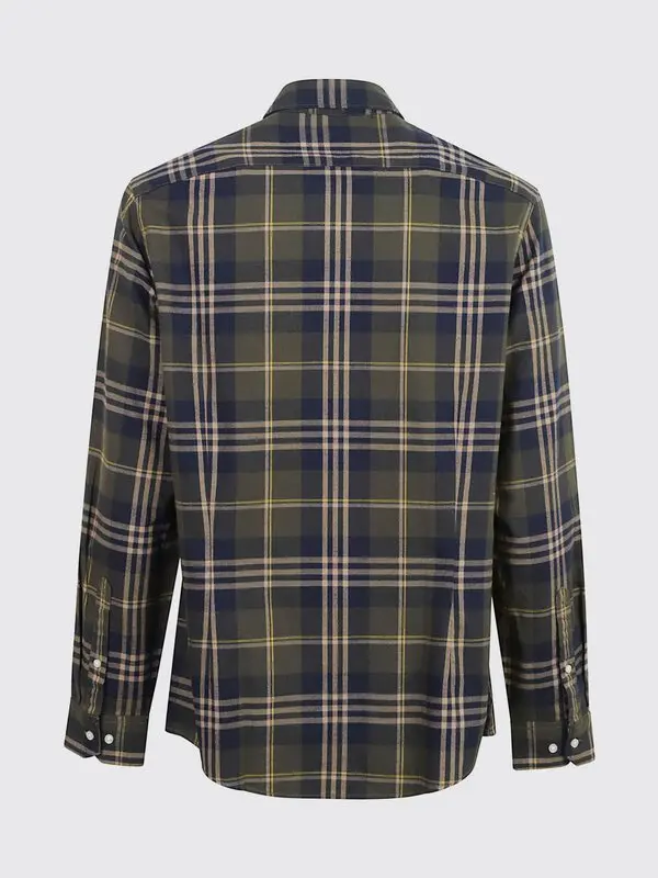 Barbour Long-sleeved Tartan Cotton Shirt With Button-down Collar