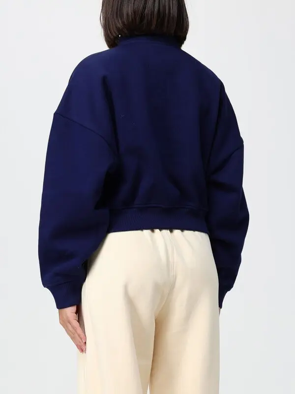 ADIDAS ORIGINALS Half-zip High Neck Sweatshirt In A Relaxed Fit Cotton Blend