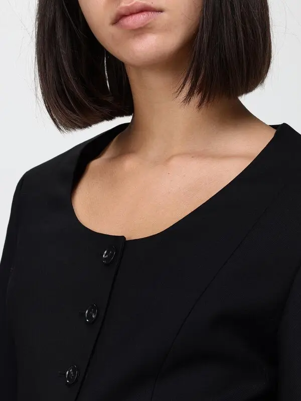 Paul Smith Slim-fit Cropped Wool Blazer With Round Neckline