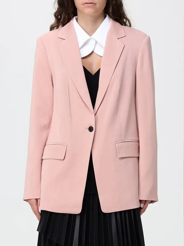 Karl Lagerfeld Single-breasted One-button Viscose Blazer