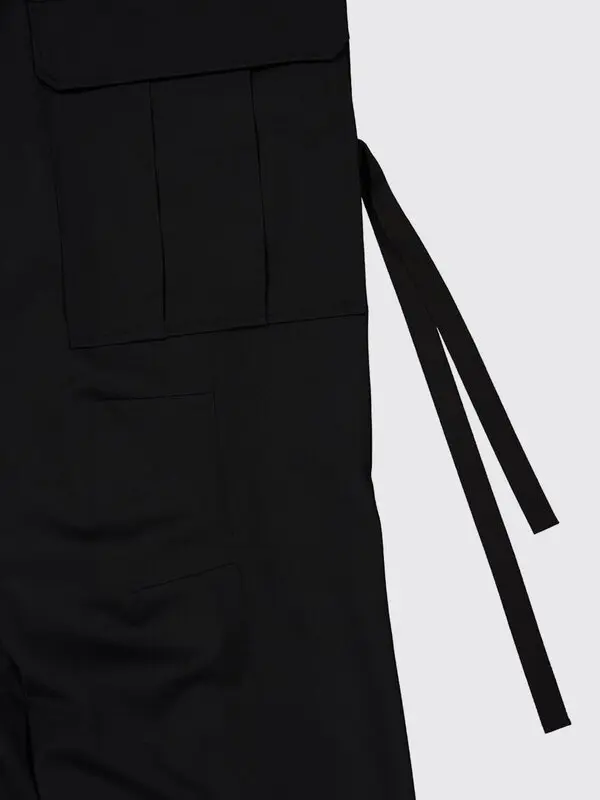 Stella McCartney High-waisted Straight Leg Wool Cargo Pants With Back Pockets