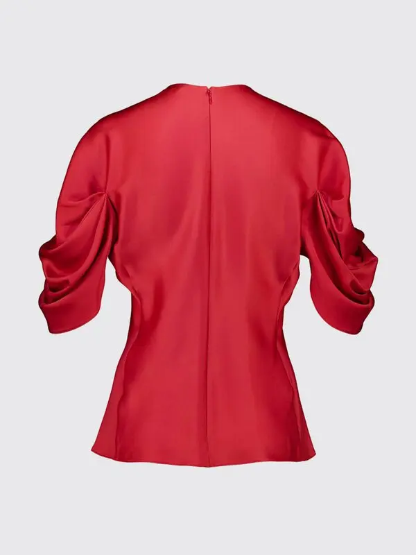 Stella McCartney Crew Neck Slim Fit Satin Evening Top