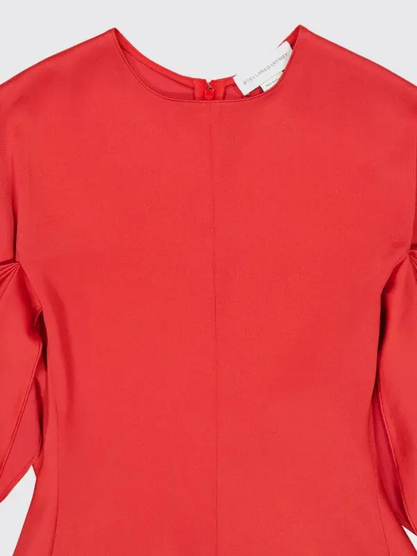 Stella McCartney Crew Neck Slim Fit Satin Evening Top
