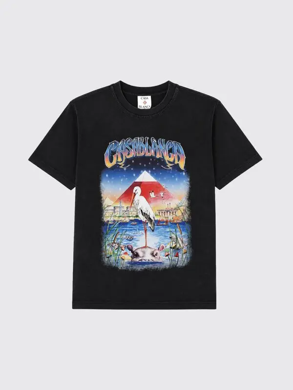 Casablanca Graphic Print Organic Cotton Crew Neck T-shirt