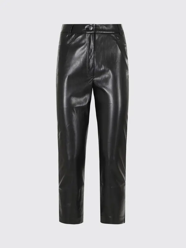 Andamane Mid-rise Cropped Skinny Faux Leather Pants