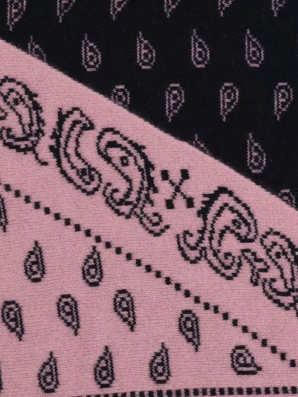 Guest In Residence Triangular Paisley Print Pure Cashmere Scarf - Blue