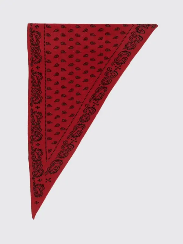 Guest In Residence Triangular Paisley Print Pure Cashmere Scarf - Burgundy