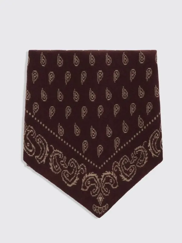 Guest In Residence Triangular Paisley Print Pure Cashmere Scarf - Violet