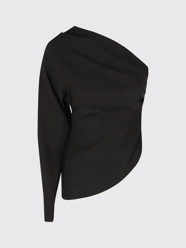 Federica Tosi Draped Asymmetrical One-shoulder Blouse