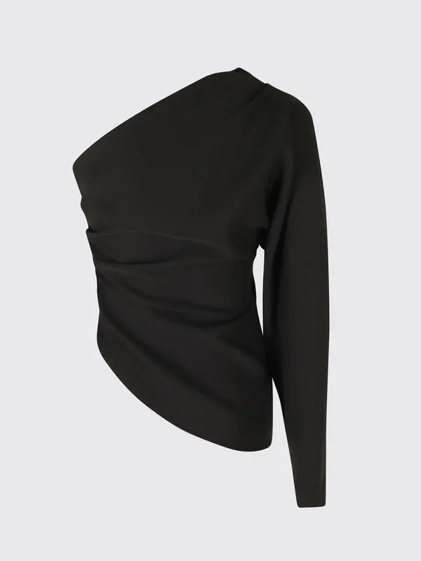Federica Tosi Draped Asymmetrical One-shoulder Blouse