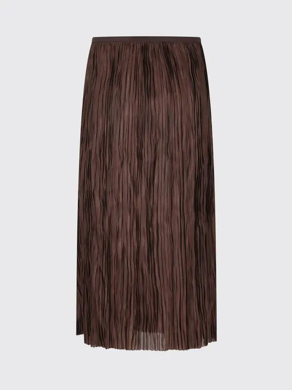 ROBERTO COLLINA High-waisted Pleated Crêpe Midi Skirt - Dark