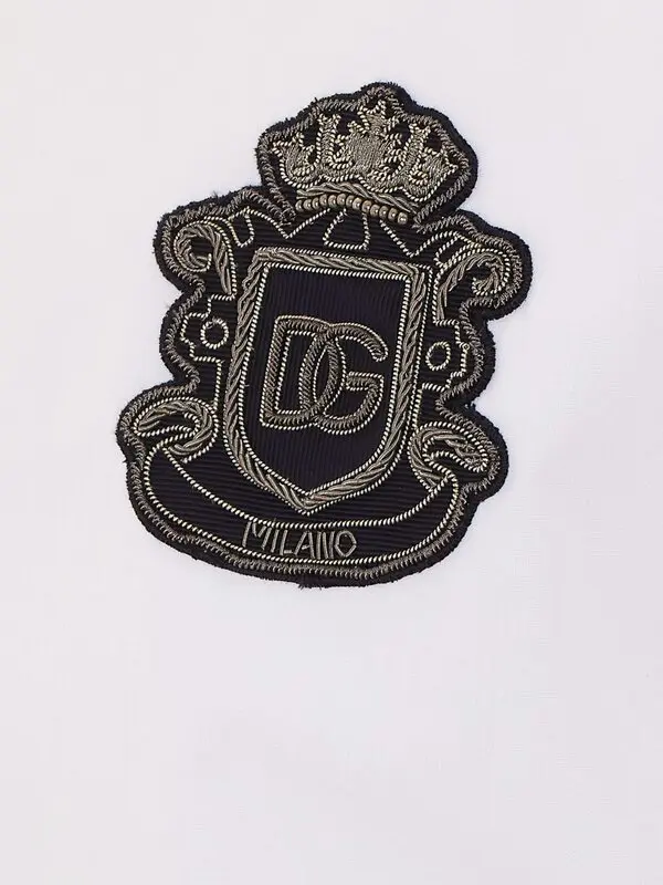 Dolce & Gabbana Cotton Shirt With French Collar And Embroidered Logo