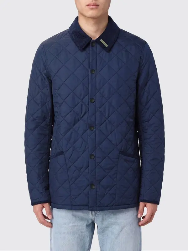 Barbour Heritage Quilted Nylon Jacket With Velvet Collar