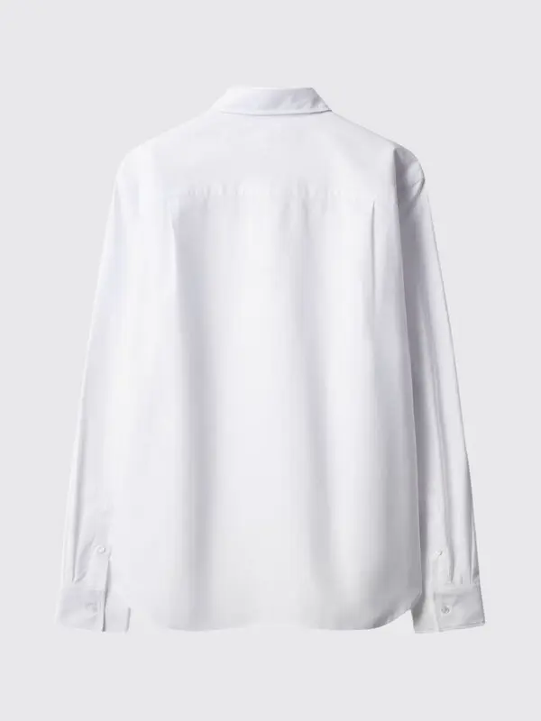 Maison Kitsuné Cotton Shirt With French Collar And Embroidered Logo